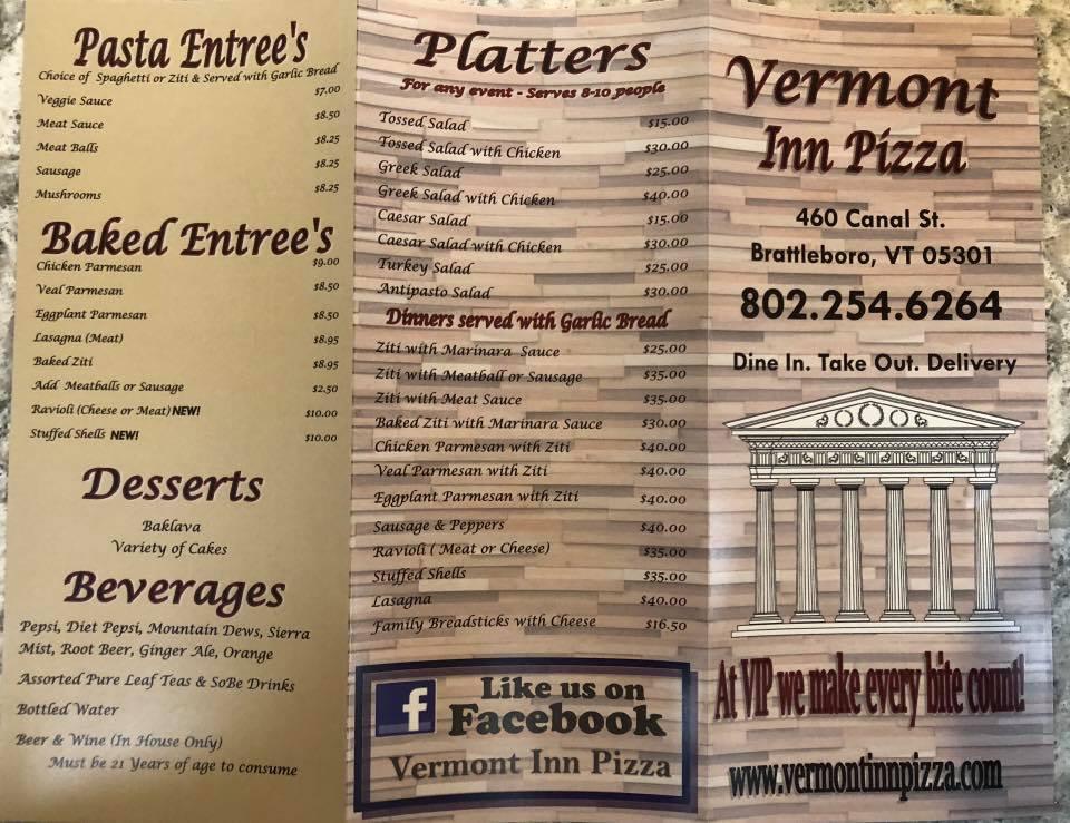 Vermont inn pizza