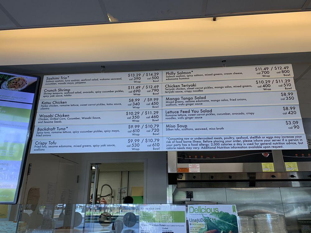 Carta del restaurante Basho Express, Boston