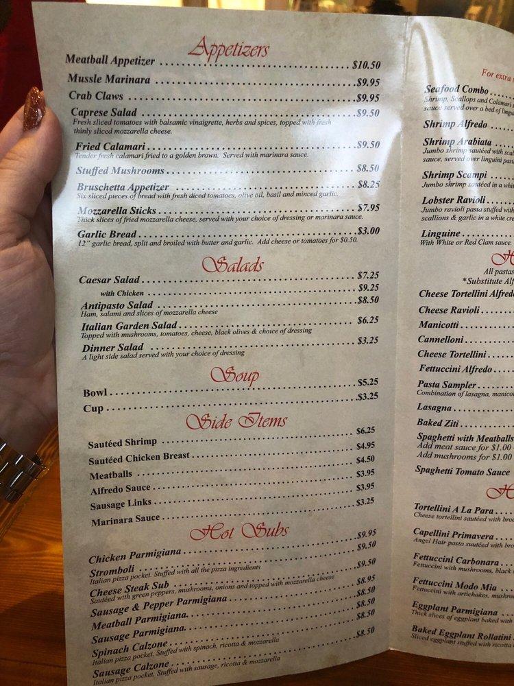 Menu at Italian Garden restaurant, McKinney, 500 N Custer Rd #100