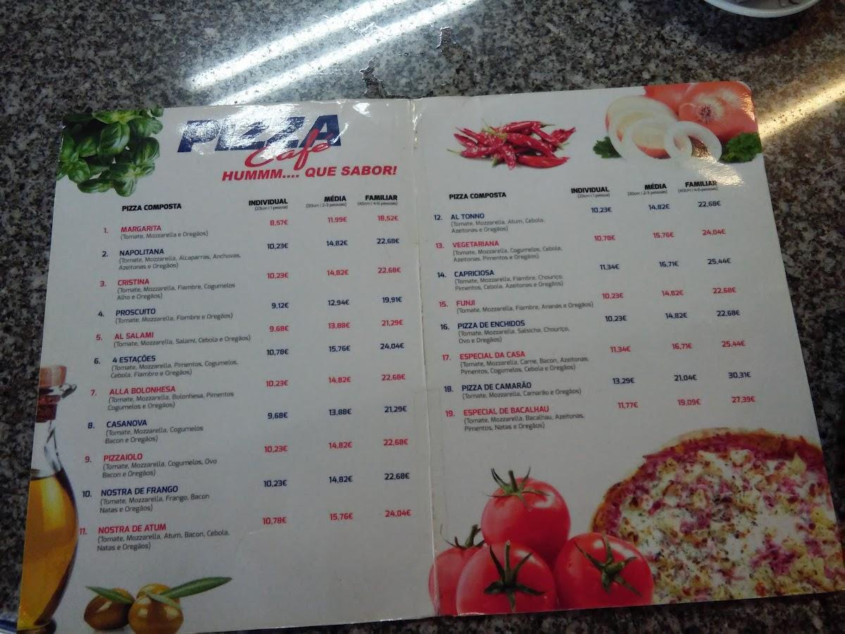 Menu em Pizza Café, Caniço, Estr. do Garajau 113