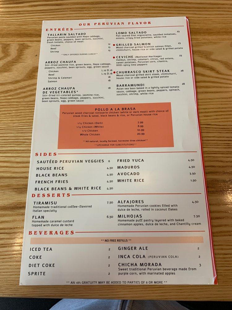 Menu at Embur Fire Fusion desserts, Greensboro