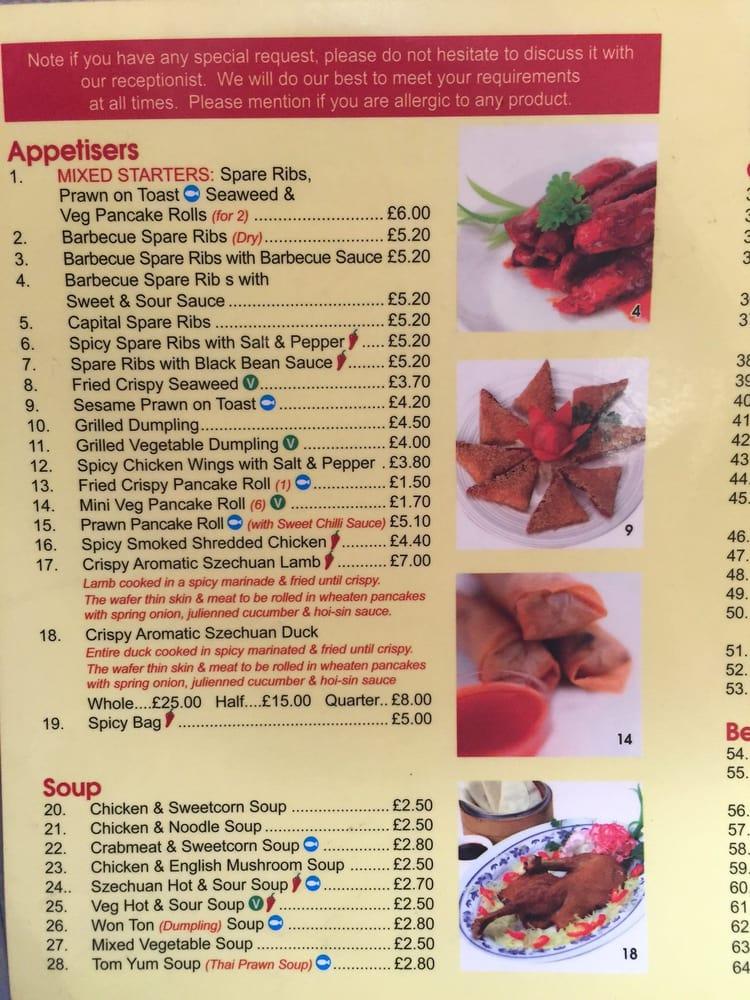 Menu at Golden Phoenix restaurant, London, 209 Whittington Road Bounds ...