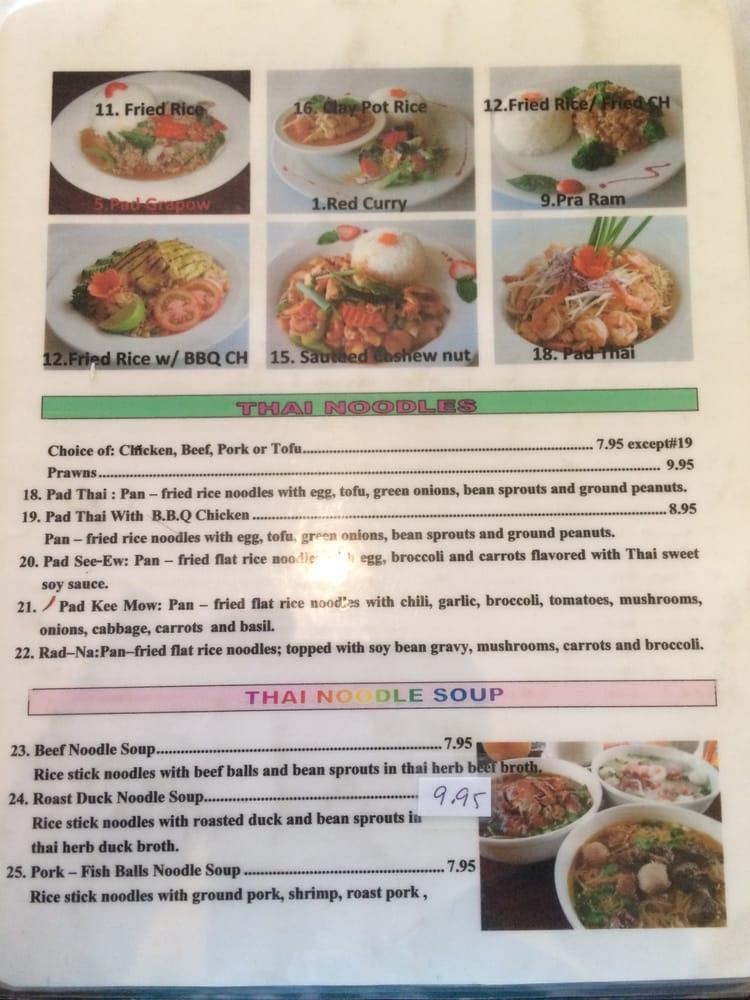 Menu at Lone Tree Thai Cuisine restaurant, Brentwood