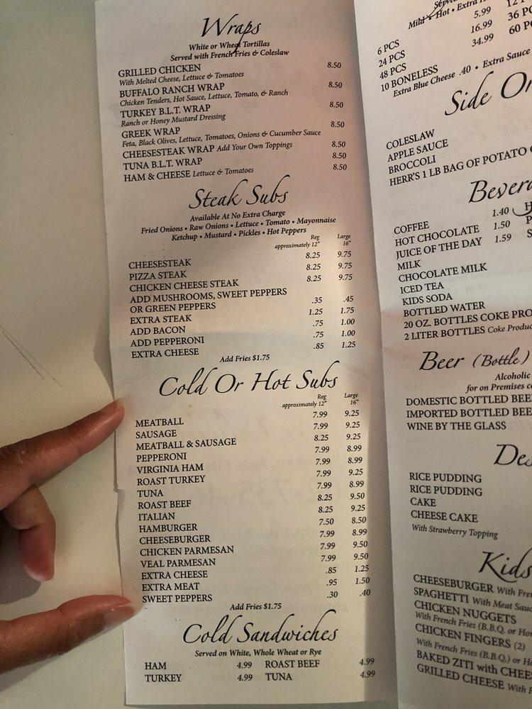 Menu at Betsy Ross Pizza pizzeria, Dover, Forrest Ave