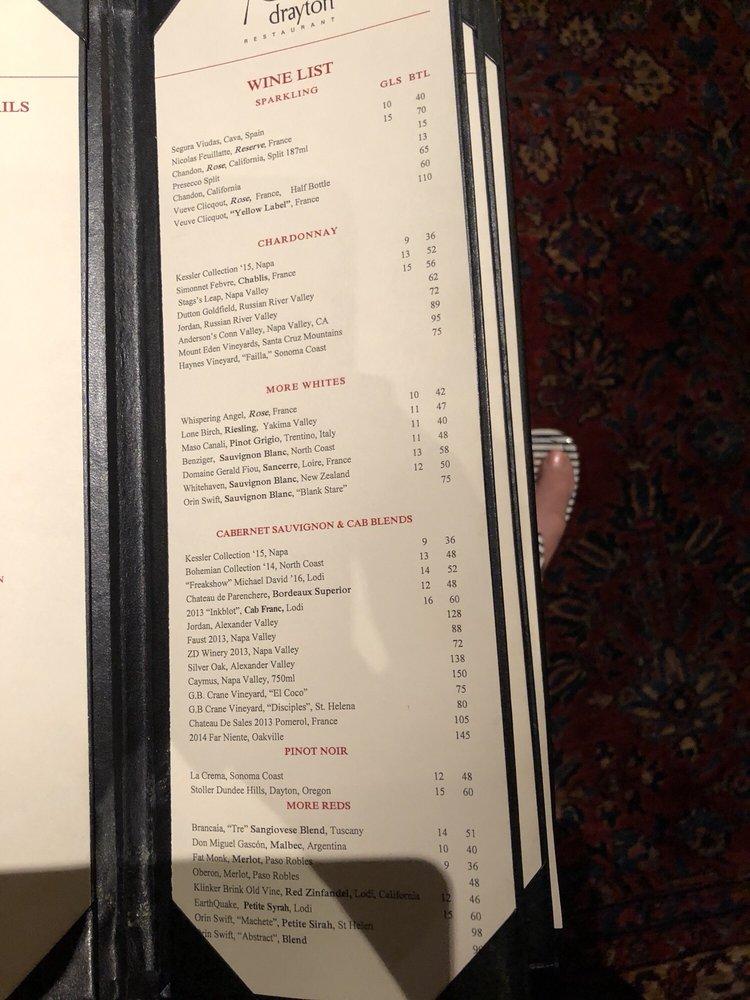 Menu at Bosendorfer Lounge pub & bar, Savannah