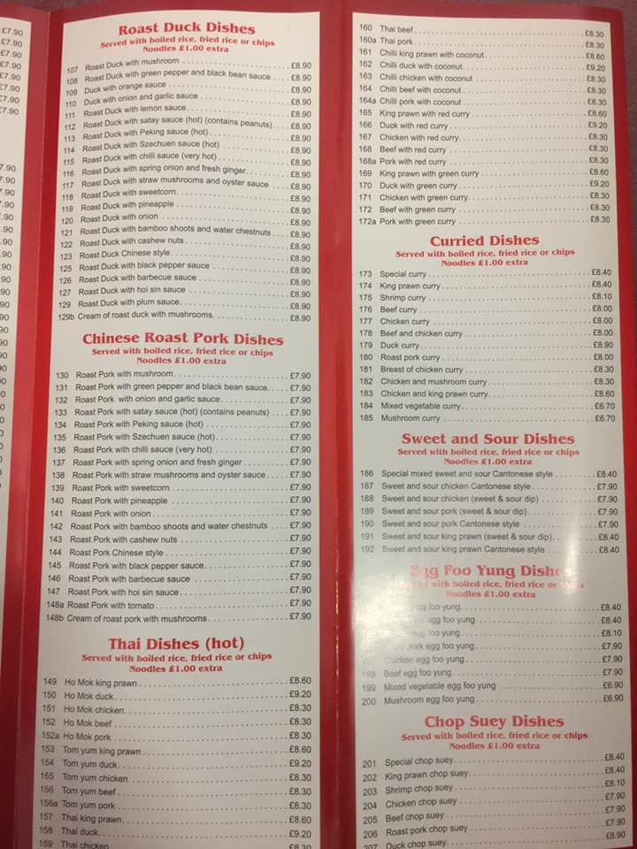 Menu at Eighty Eight fast food, Thurso