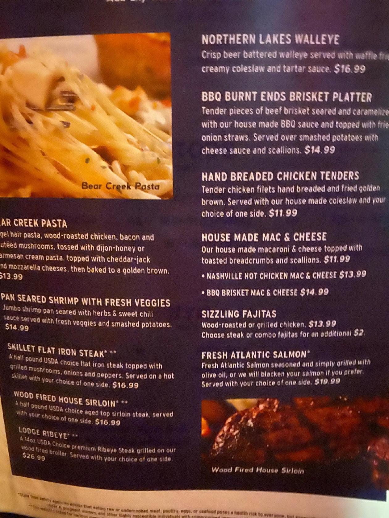 Menu at Grizzly's Wood-Fired Grill - Baxter pub & bar, Baxter