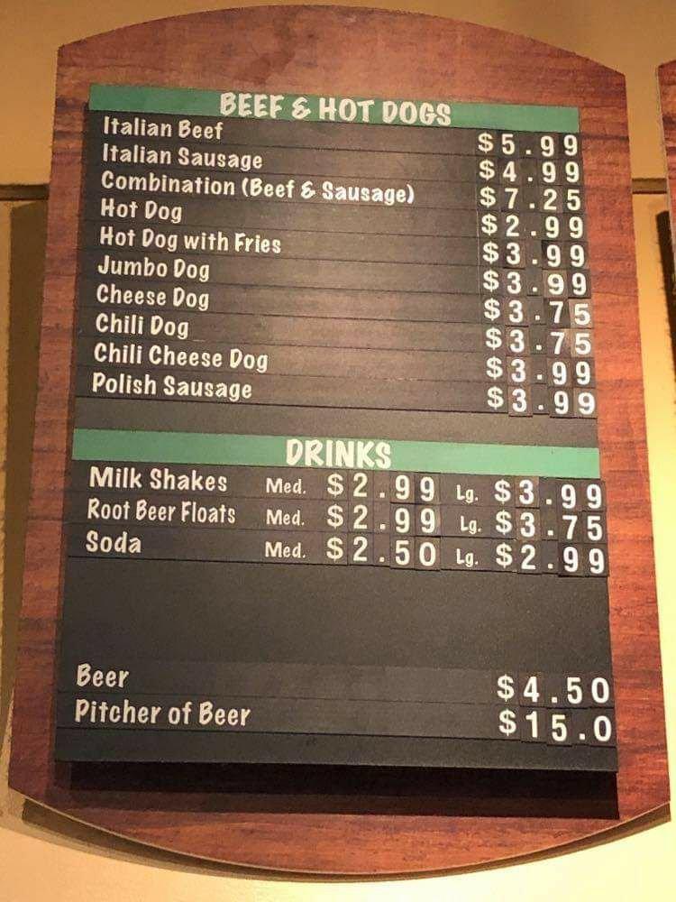 Menu at Kombs Beef restaurant, Countryside