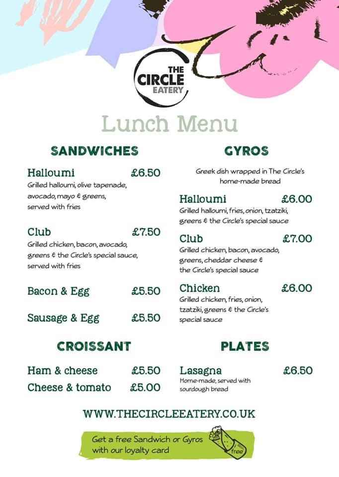 Menu at The Circle Eatery Bingham cafe, Bingham