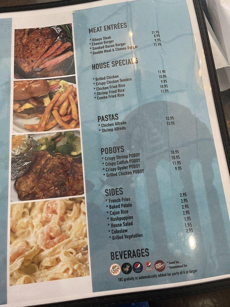 Menu at The Palace Seafood & Grill restaurant, Marshall