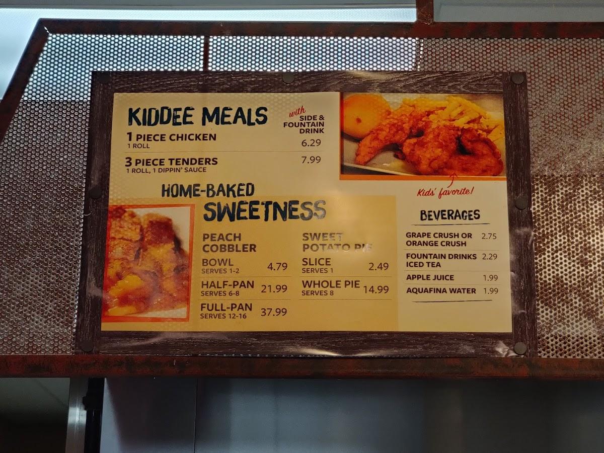Menu at Ezell's Famous Chicken restaurant, Renton, 64 Rainier Ave S