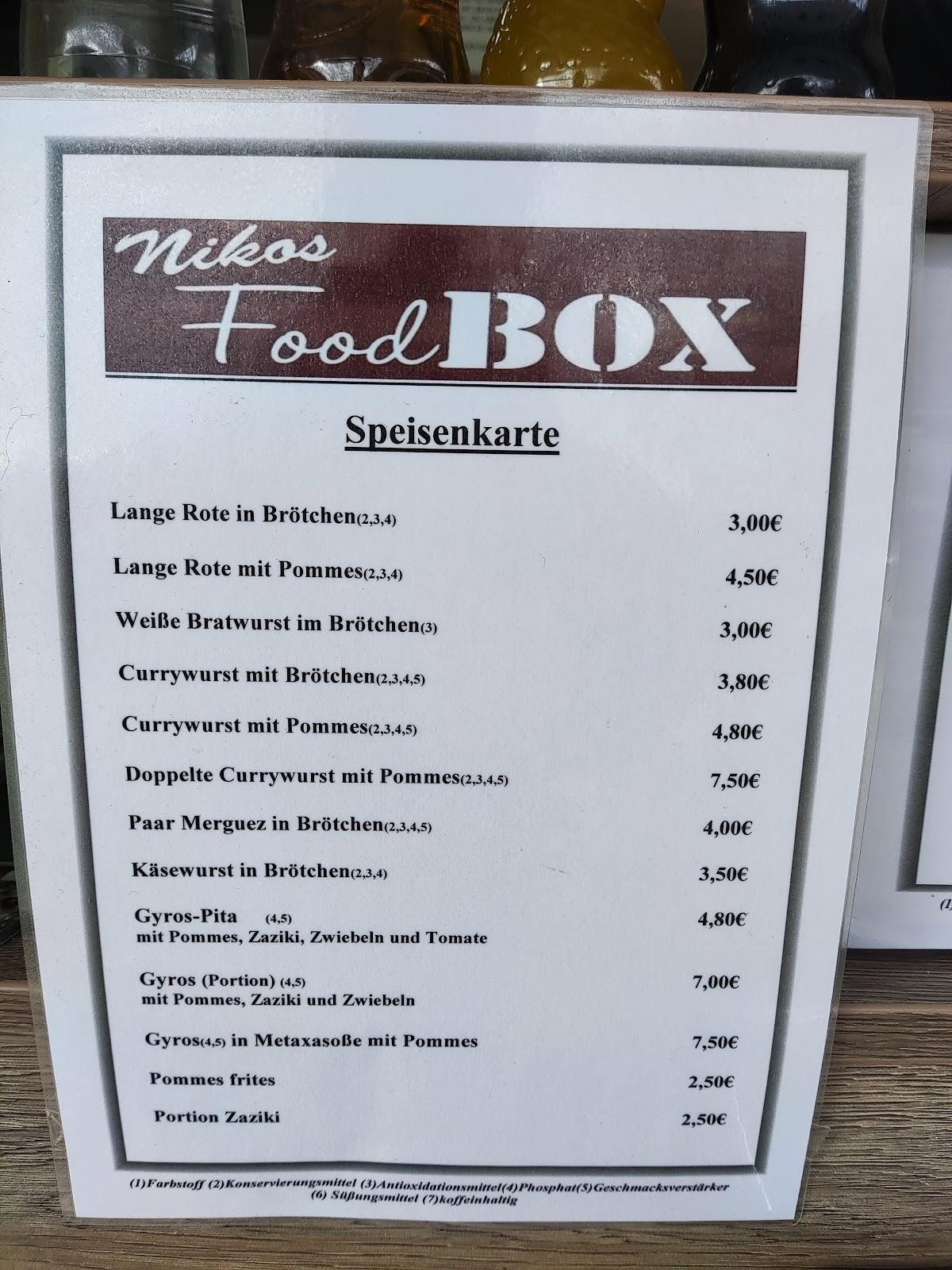 Speisekarte von Nikos Food Box Grichesche Spezialitäten Catering ...