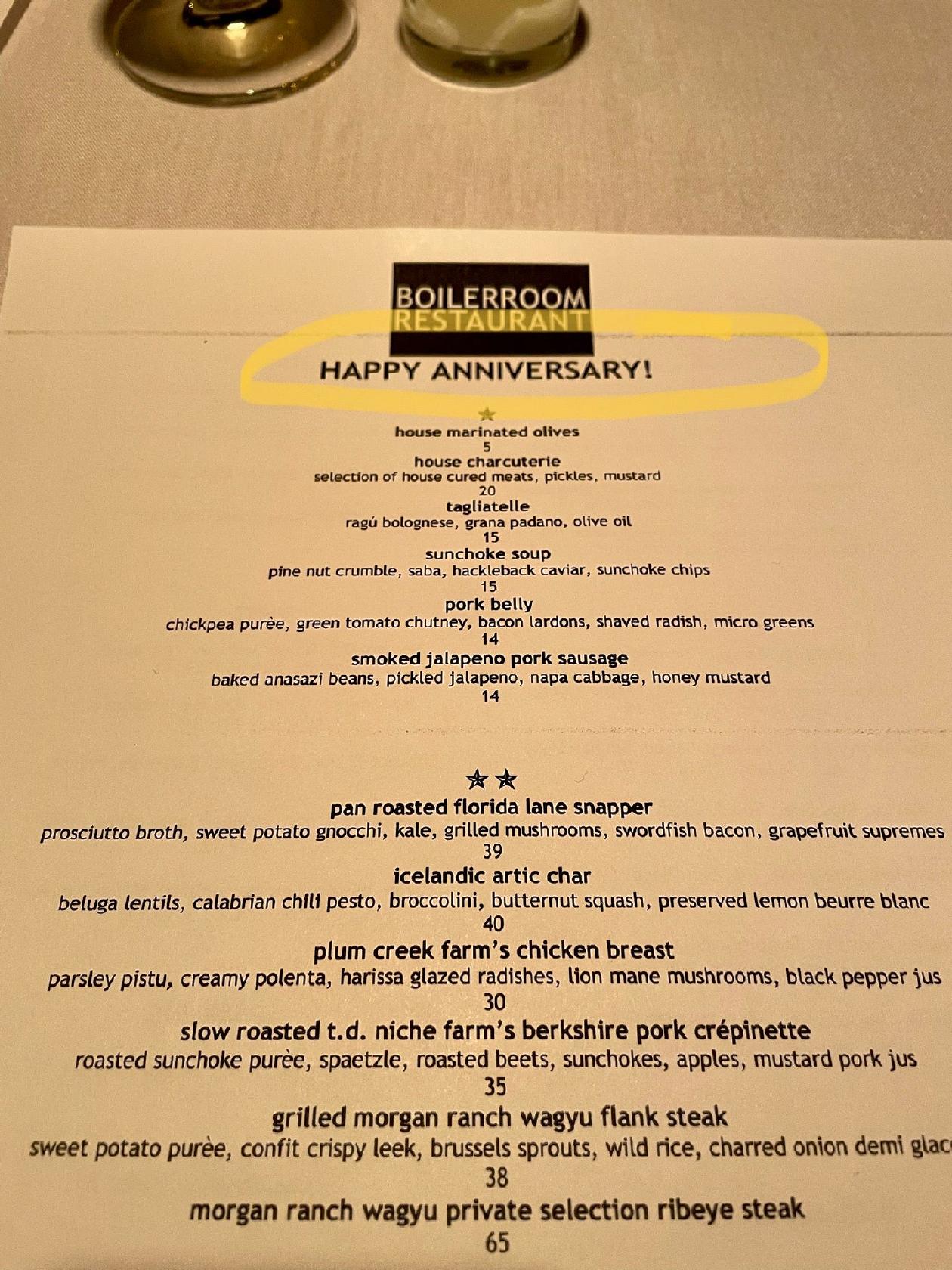 Menu at The Boiler Room pub & bar, Omaha