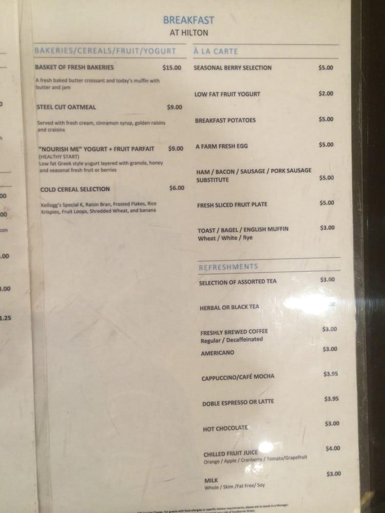 Menu at Trinity restaurant, San Gabriel