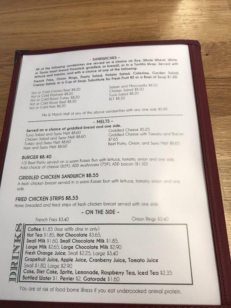 Menu at Beachside Cafe, Indialantic