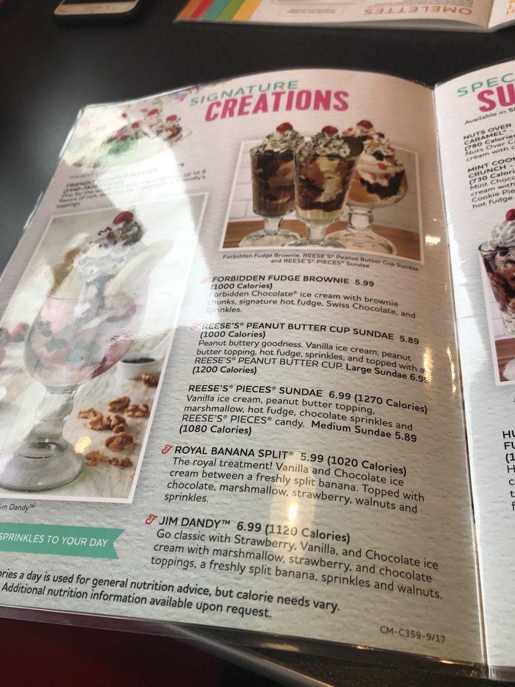 Menu at Friendly's restaurant, Myrtle Beach, 506 S Ocean Blvd