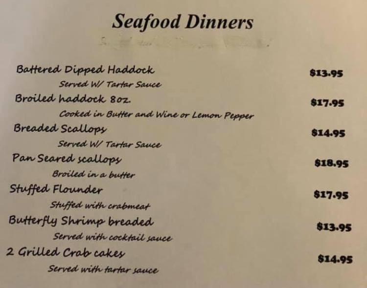 Menu at Jamison City Hotel Restaurant & Bar, Jamison City