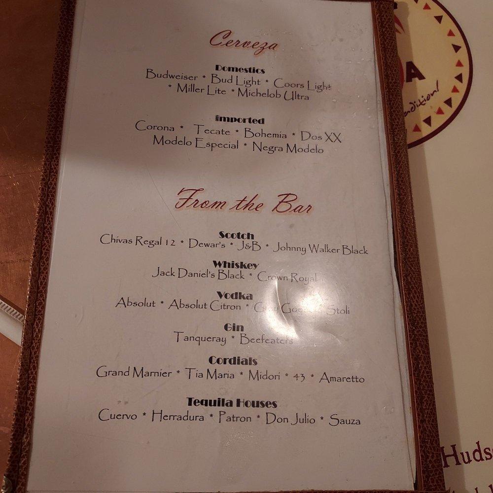 Menu at La Playa Maya restaurant, Fort Worth, Sunset Dr