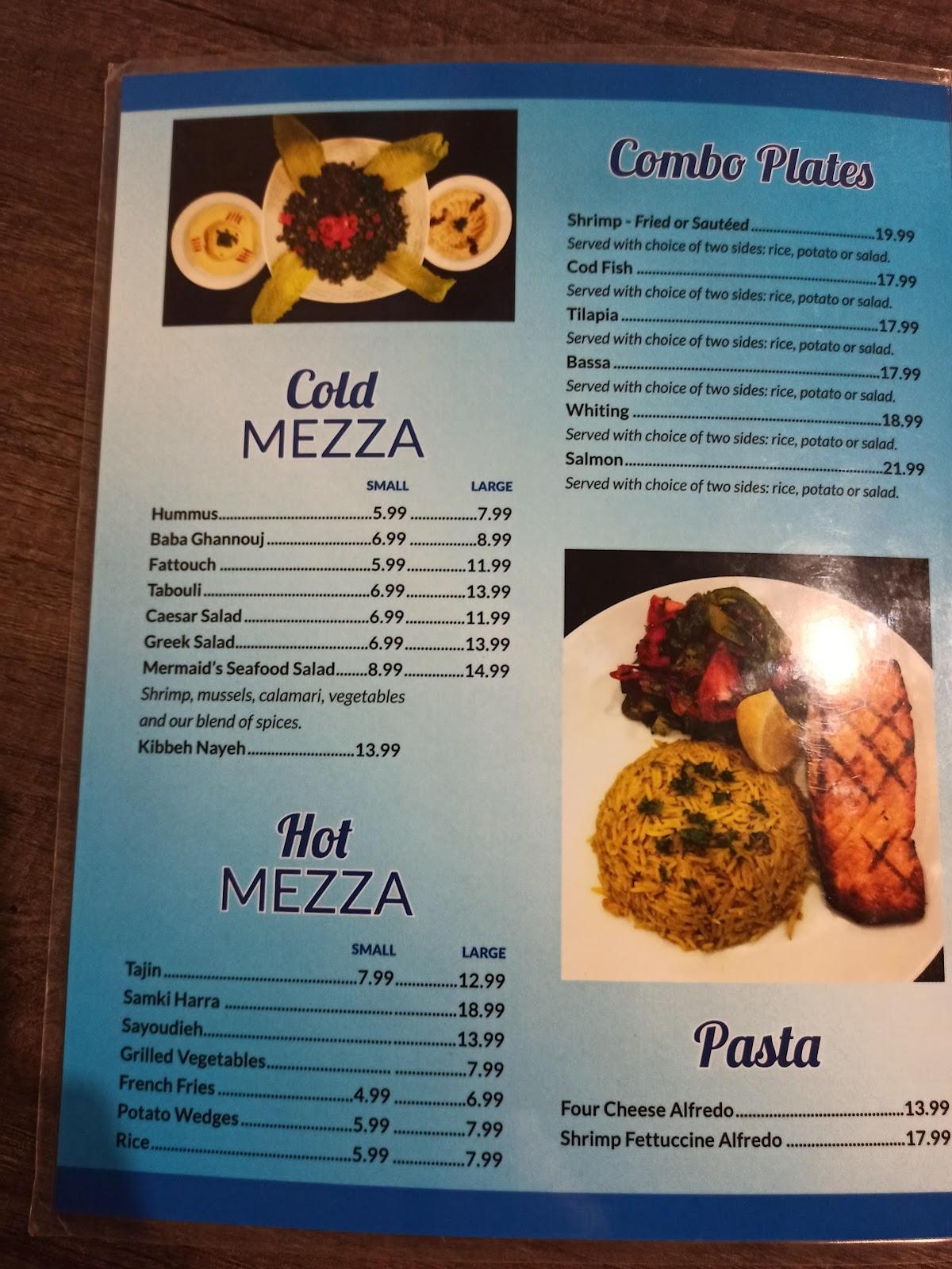 Menu at Mermaid's Seafood Restaurant, Ottawa
