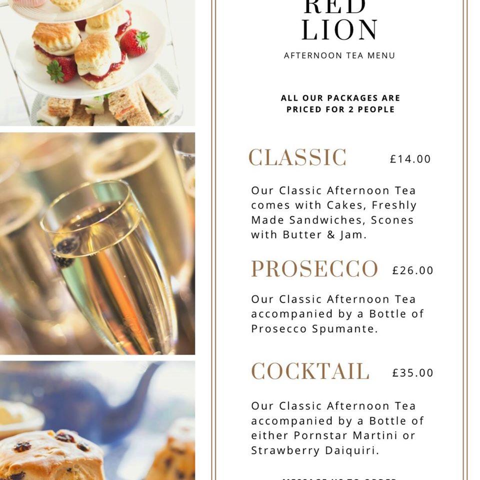 Menu at The Red Lion pub & bar, Prestwick