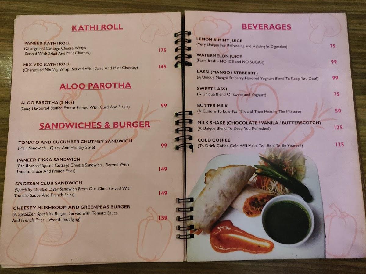 Menu at SpiceZen - Absolute VEG Restaurant, Chennai