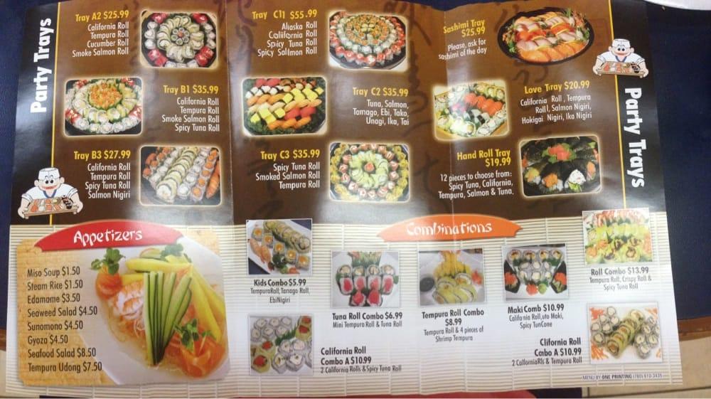 Menu at To Go Sushi restaurant, Rancho Mirage
