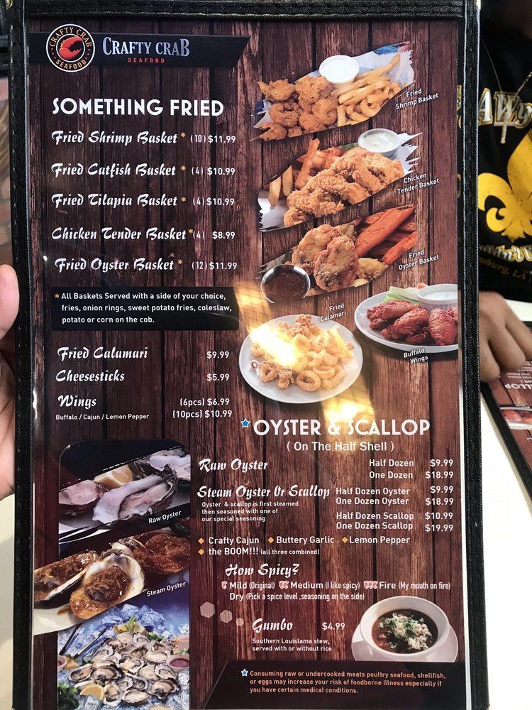 Menu at Crafty Crab restaurant, Houston, Westheimer Rd