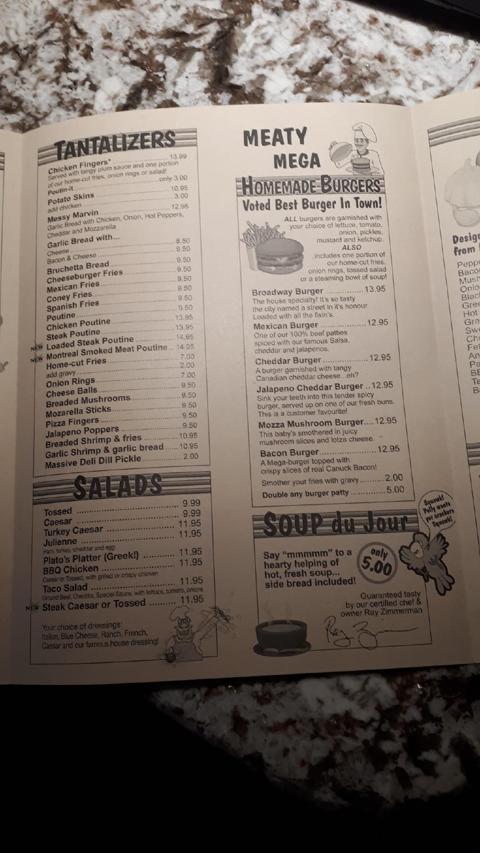 Menu at For Pizza's Sake pizzeria, Welland