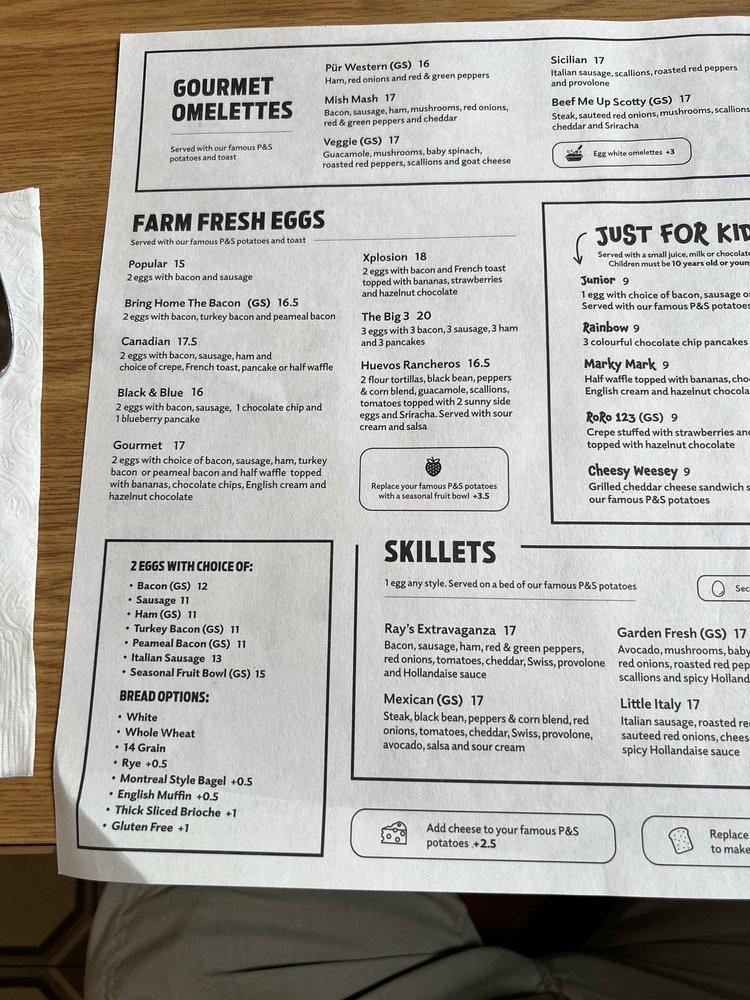 Menu at Pür & Simple restaurant, Moncton