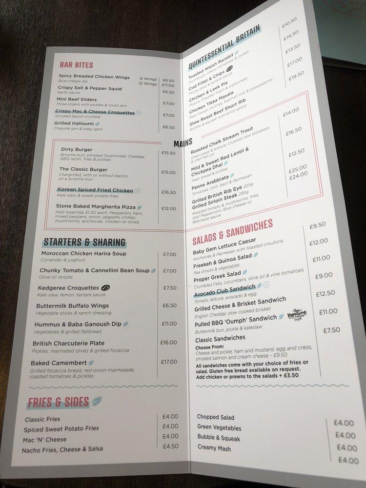 Menu at Tower's Restaurant, York, 1 Tower St