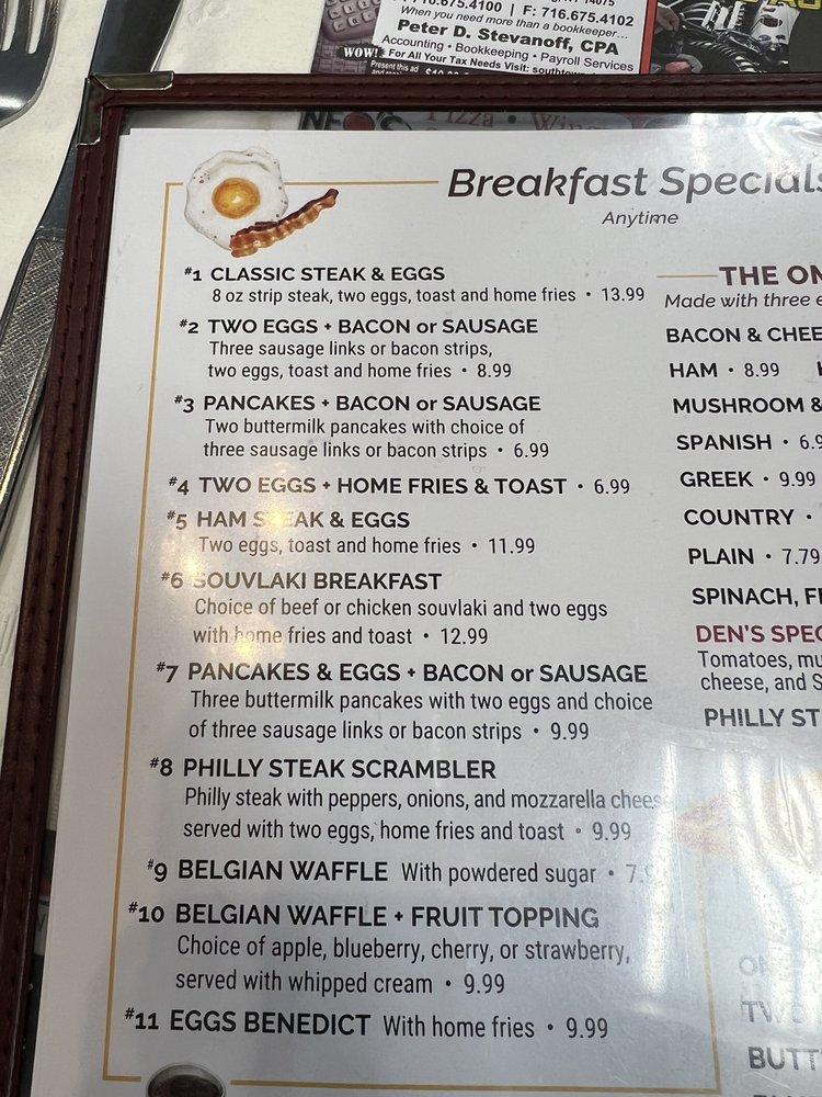 Menu at Wayside Family Restaurant, Buffalo