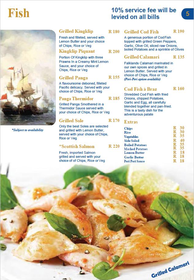 Menu at Adega Umhlanga restaurant, Umhlanga, 1 Palm Blvd