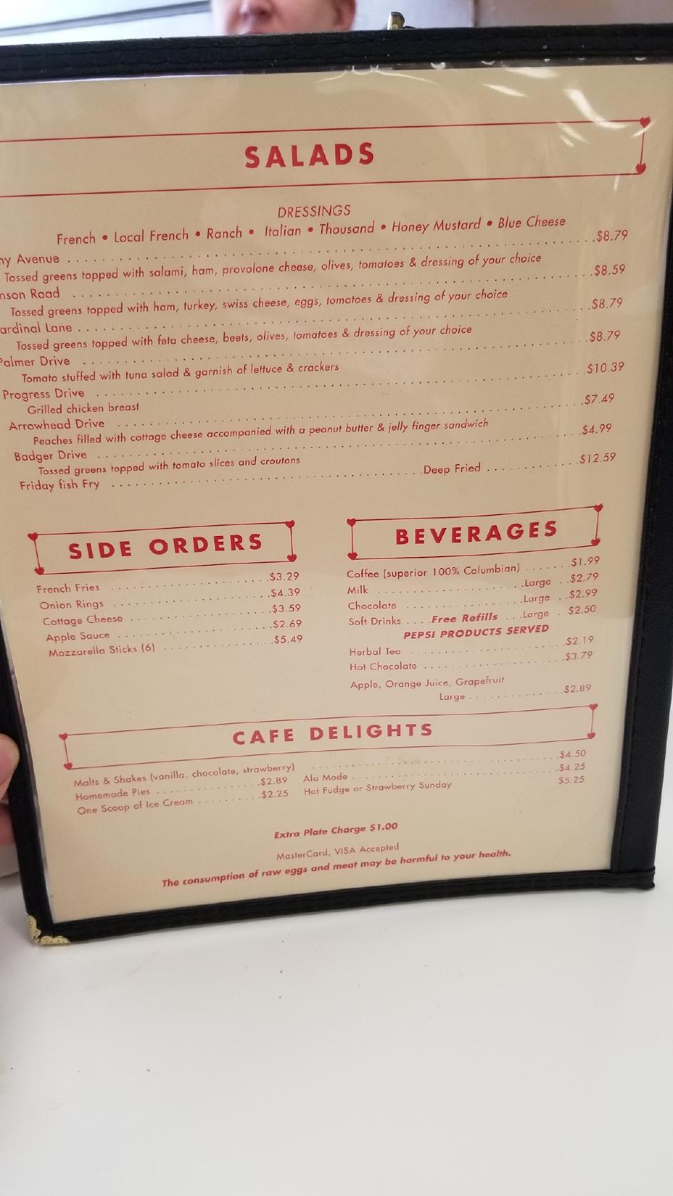 Menu at HB Cafe, Hartland, 600 Hartbrook Dr