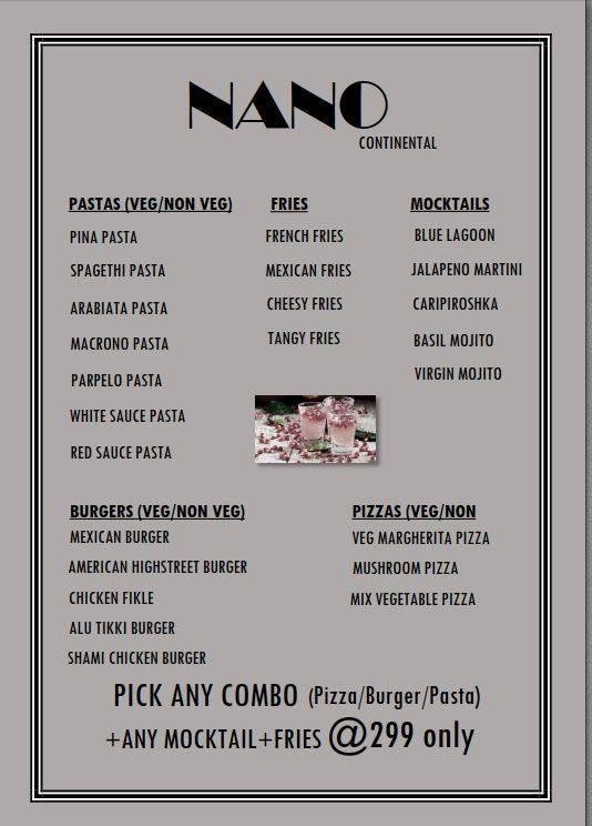 Menu at Nano restobar, Navi Mumbai, nano restobar shop number 38 sai ...
