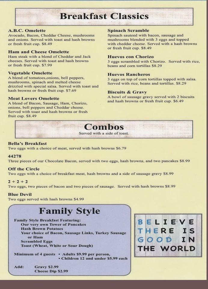 Menu at Salsitas pub & bar, Tallmadge