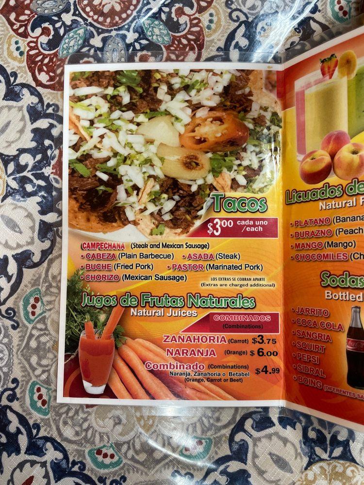 Menu at Tacos Arandas "El Amish" restaurant, Fort Wayne