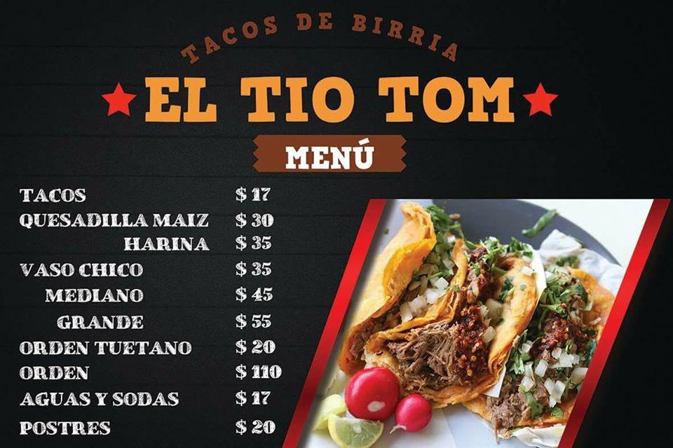 Carta del restaurante El Tio Tom Tacos De Birria, Tijuana