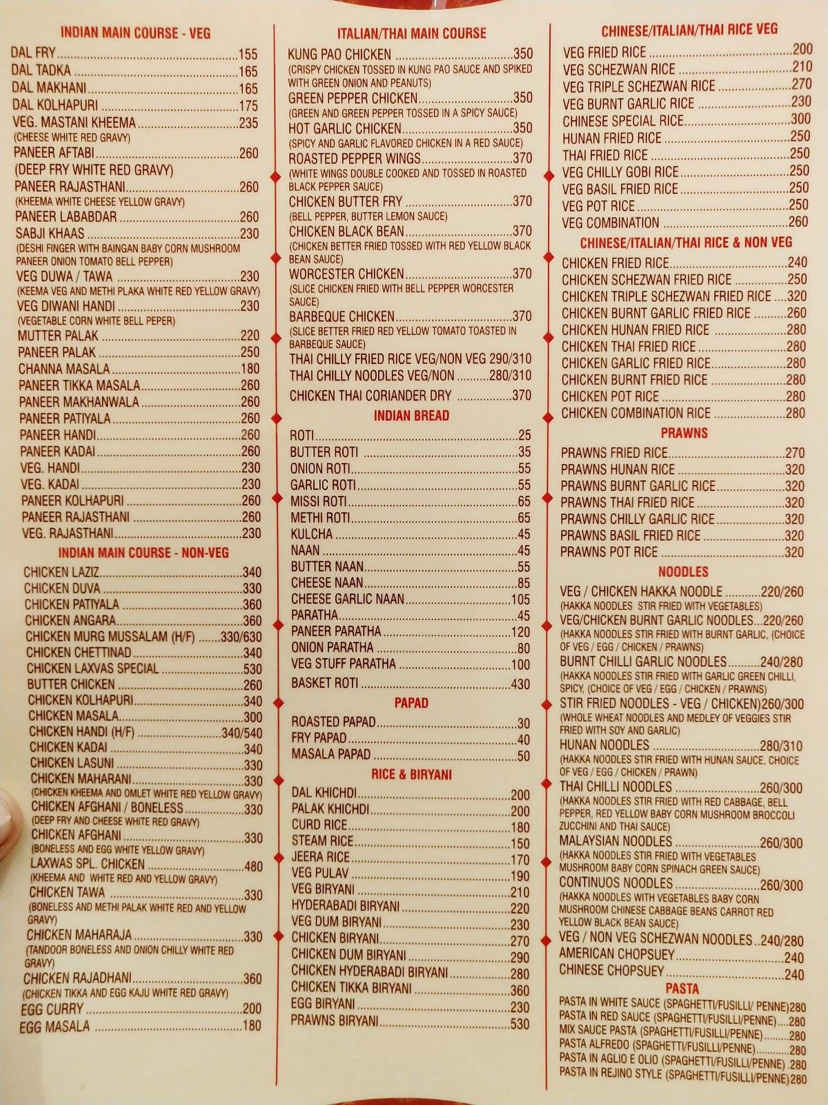 Menu at Tamarind Spice Restaurant and Bar, Thane