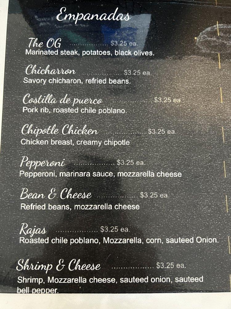 Menu at The Empanada Spot restaurant, Chula Vista