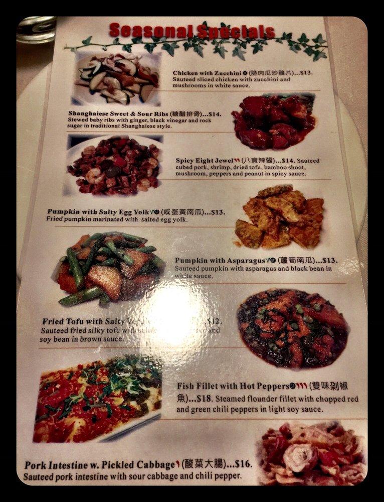 Menu at Ala Shanghai Chinese Cuisine restaurant, Latham
