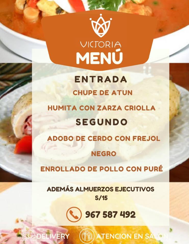 Menu at Victoria Bar & Resturant, Chiclayo