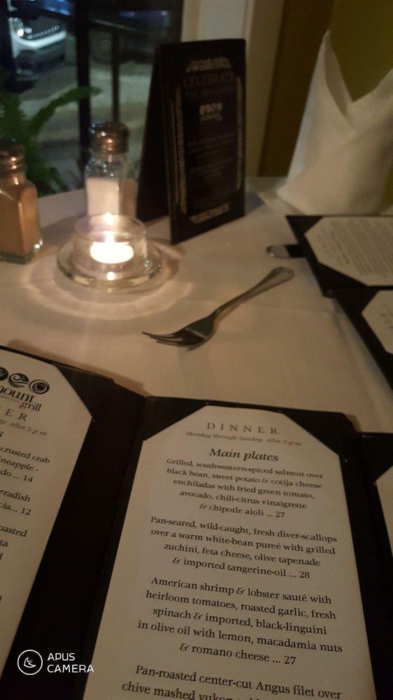 Menu at Paramount Grill restaurant, Gainesville