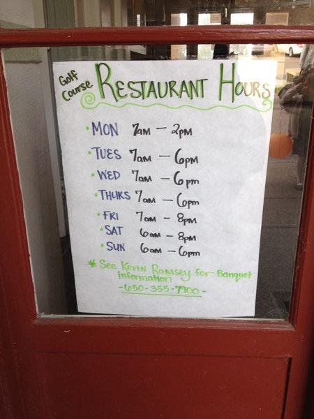 Menu at Sharp Park Restaurant, Pacifica, Francisco Blvd