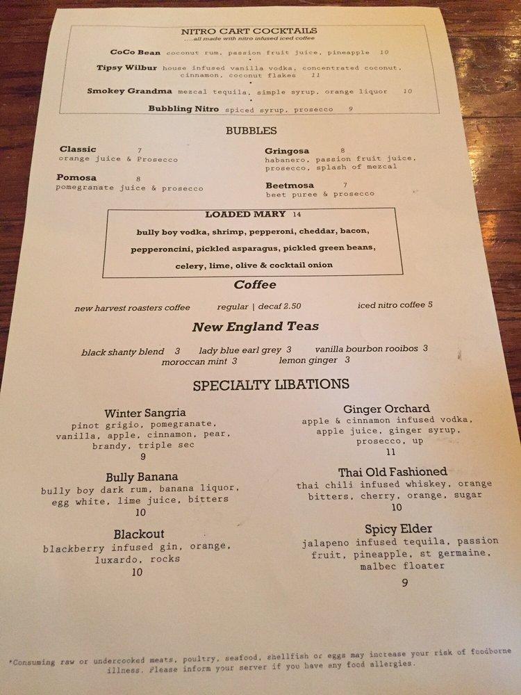 Menu at The Shanty pub & bar, Warwick, Post Rd