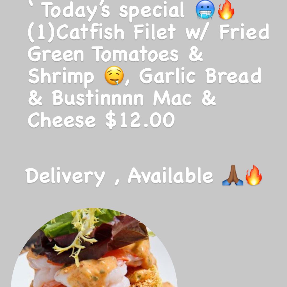 Menu at Chef Dee's Creation's restaurant, Oklahoma City, NW 36th St