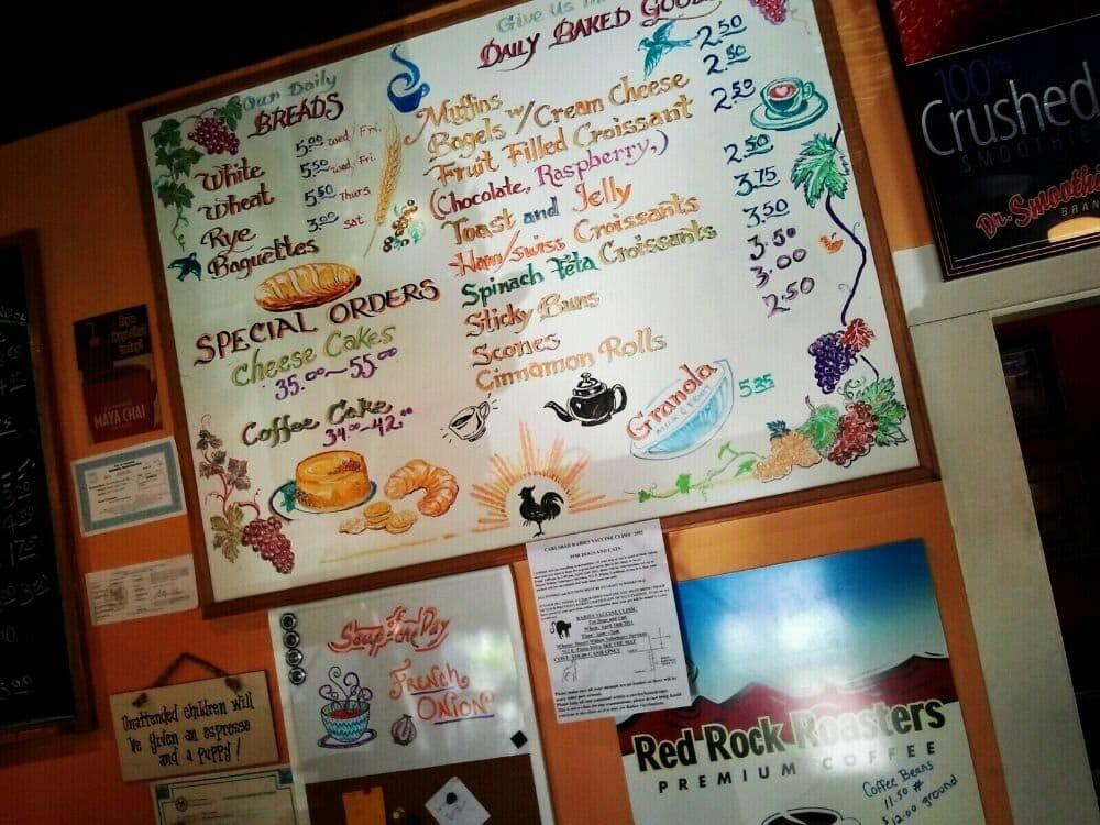Menu at Blue House Bakery & Cafe, Carlsbad