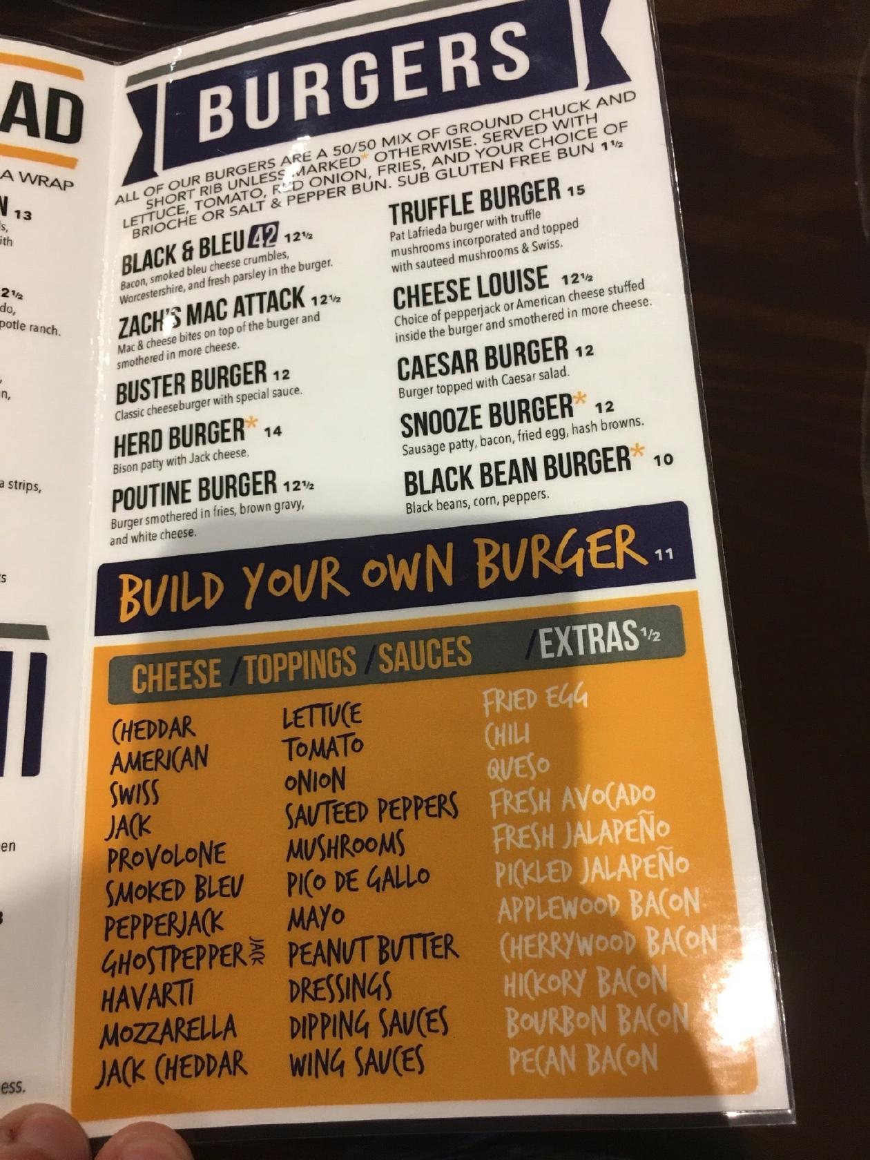 Menu at Blue 42 Sports Grille & Bar, Dickinson