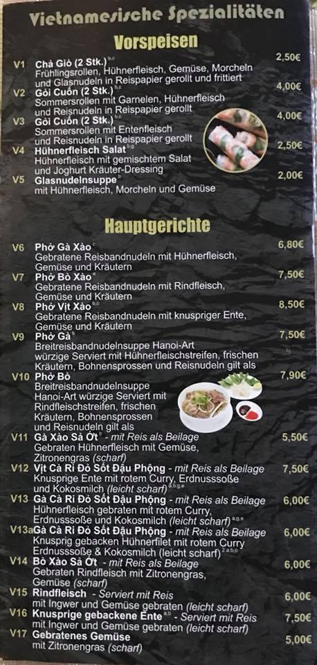Menu at China-Restaurant Fung Wong, Wangen im Allgäu