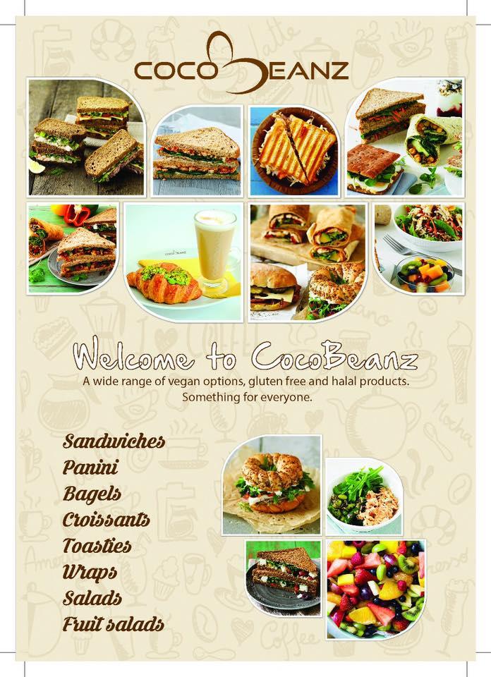 Menu at Coco Beanz cafe, Morden