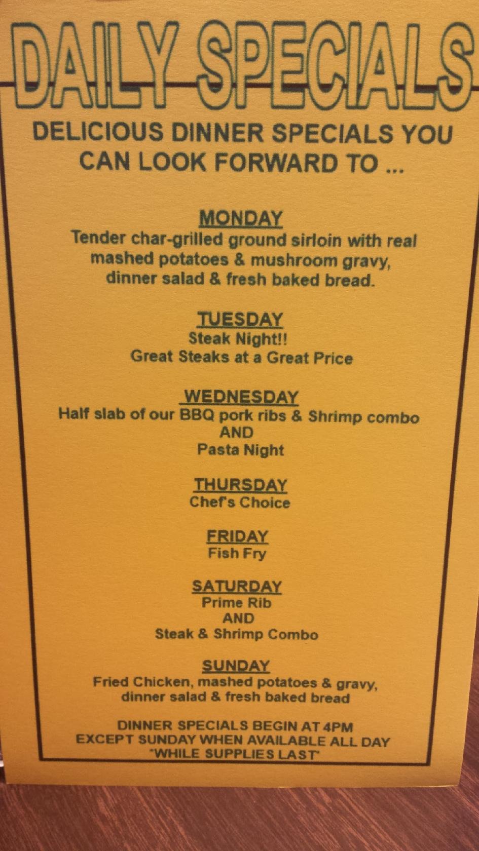 Menu at Great Lakes Grill pub & bar, Cheboygan